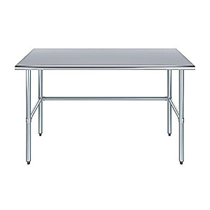 24" x 60" Open Base Stainless Steel Work Table | Residential & Commercial | Food Prep | Heavy Duty Utility Work Station | NSF