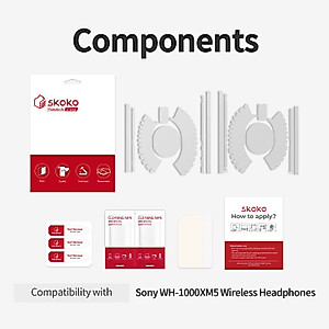 (Full Set) SKOKO WH-1000XM5 Sony Headphone Full Body Protector Film Skin Anti Fingerprint, Anti Scratch, Bubble Free