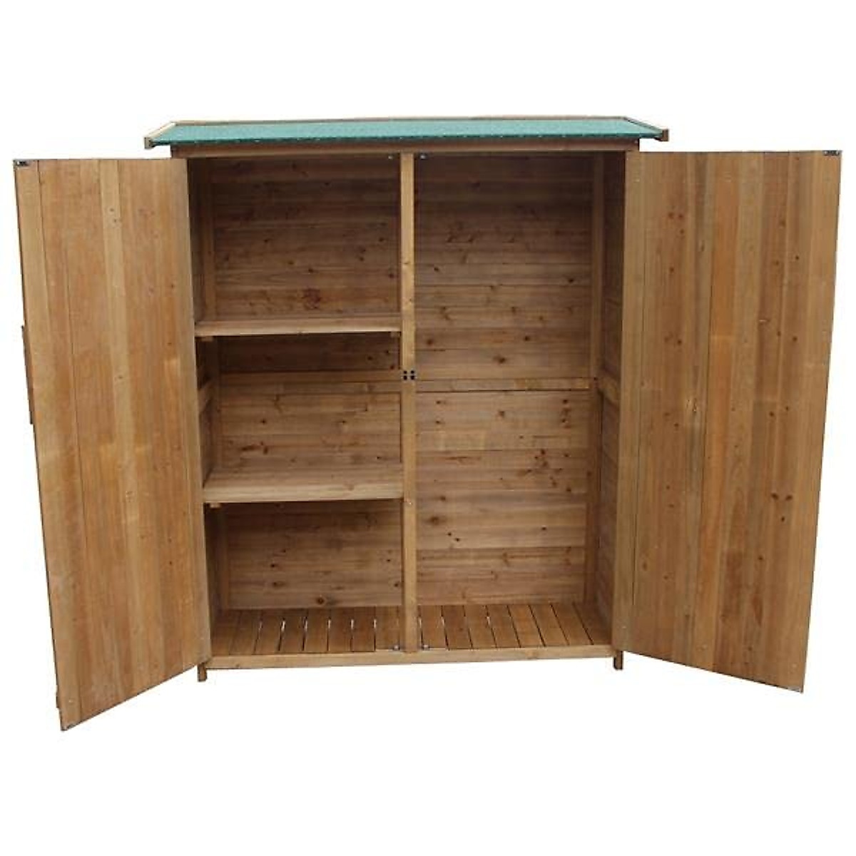 140 x 50 x 162 cm L x W x H Patio Storage Shed Fir Wood Easy to Build Storage Shed Kit-Perfect to Store Patio Furniture, Garden Tools Bike Accessories