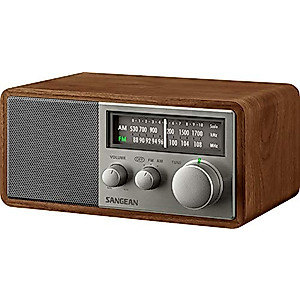 Sangean SG-116 Retro Wooden Cabinet Radio,Walnut-Silver