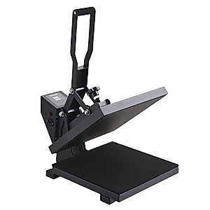 VEVOR Heat Press, 15x15 Power Heat Press Machine for T-Shirts, Fast Heating, High Pressure Digital Industrial Sublimation Printer for Heat Transfer Vinyl, Dark Black