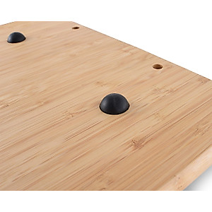 Arthur Court Aluminum Metal Antler Handle on Wood Carving/Cheese Board Large Tray for Serving Meats or Appetizer 23.5 inch Long x 13 inch Wide