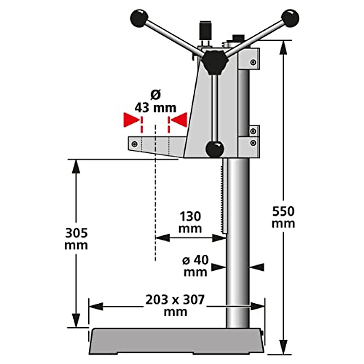 wolfcraft Drill Stand I 5027000 I For safe stationary drilling