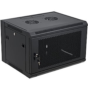 Tedgetal 6U Wall Mount Server Cabinet Network Rack Vented Enclosure Locking Door