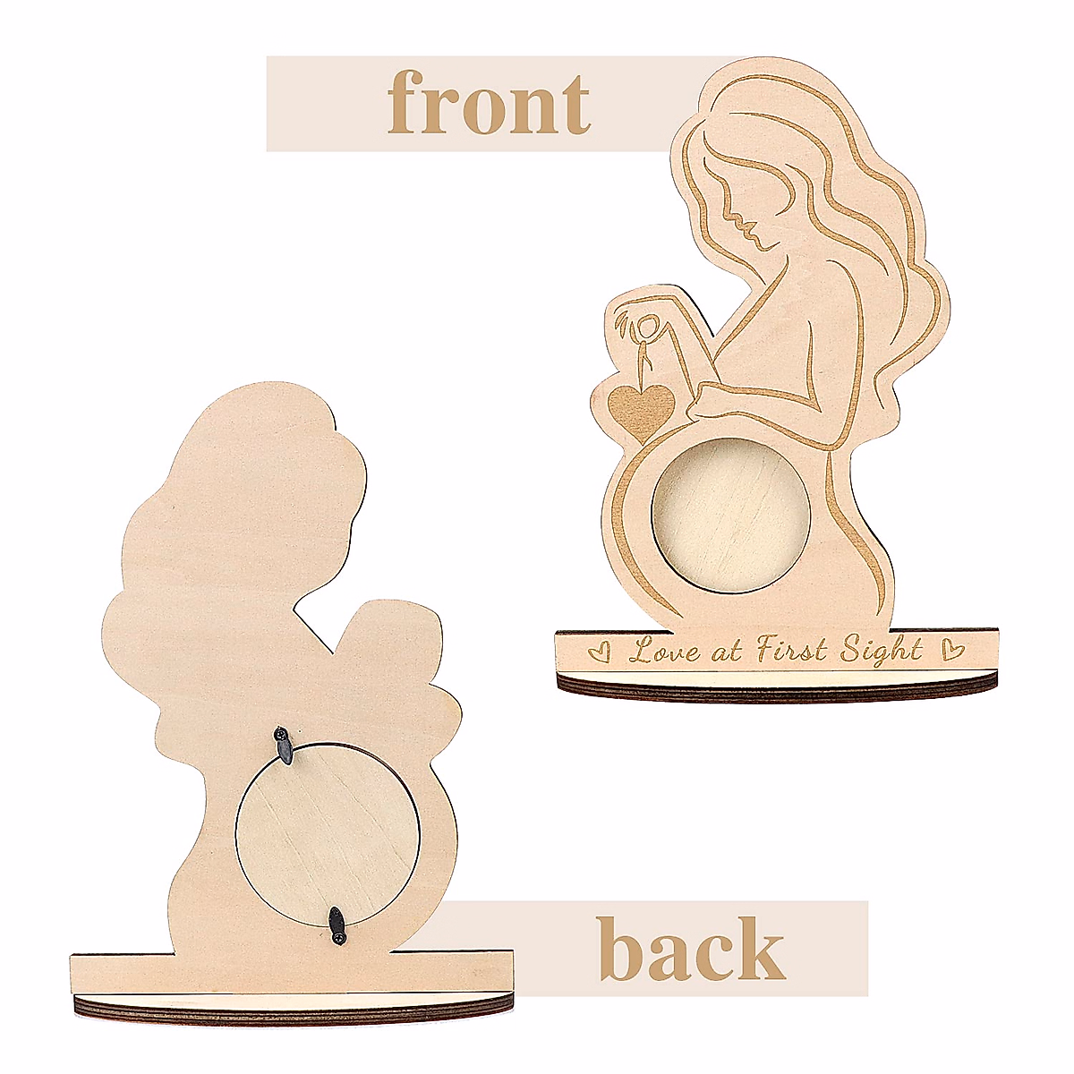 Baby’s First Photo Ultrasound Sonogram Wood Picture Frame Baby bump Expectant mother photo Love at First Sight display Keepsake (Style 1)