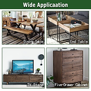 KOXHERO Farmhouse Metal Corner Brackets Decorative Wood Table 3.3" Matte Black Corner Protectors for Retro Industrial Wood Dresser Nightstand TV Stand Bed Frame(Height:1.9")4Pcs