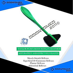 OdontoMed2011 Taylor Percussion Hammer with Black Head, Green Plastic Handle