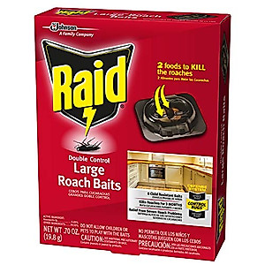Raid Double Control Large Roach Bait, 8 CT (Pack of 3)