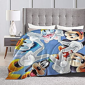 Throw Blanket Flannel Blankets Cozy Lightweight Couch Blanket for Adults and Kids 50X40 Inch