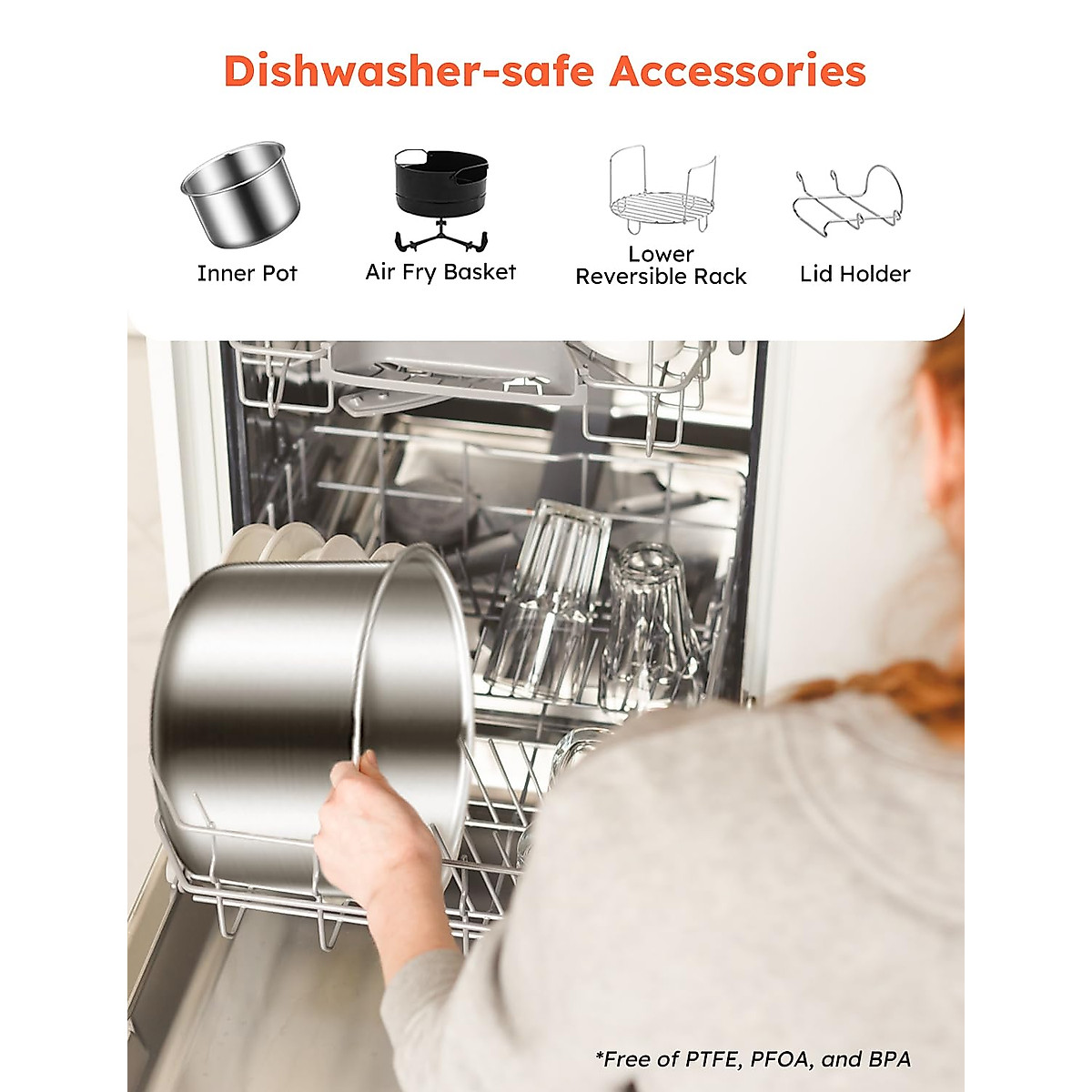 Nuwave Duet Air Fryer and Electric Pressure Cooker Combo with 2 Switchable Lids, 300 FoolProof One-Touch Presets, Crisp&Tender Tech, 6QT Heavy-duty Stainless Steel Pot, 15+ Safety Features, Max 105Kpa