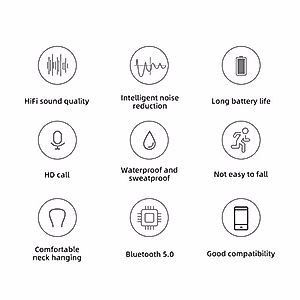 Heave Bluetooth Headphones 240Hrs Standby Time Wireless Neckband Neckband Sport Headset with Mic,Magnetic in-Ear Earbuds Sport Noise Cancelling Headset for iPhone Samsung Android Silver