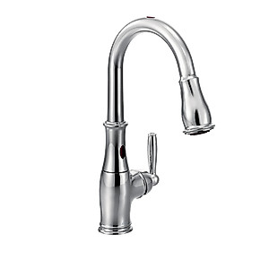 Moen 7185EC Brantford Motionsense Two-Sensor Touchless One-Handle High Arc Pulldown Kitchen Faucet Featuring Reflex, Chrome