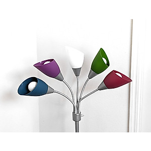 2-Pack 4-1/2" Quaray T50 Color Plastic Lamp Shade for Floor Lamp (White)