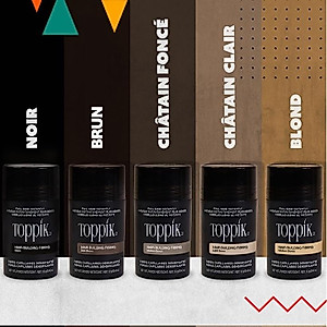 Toppik Hair Building Fibers, Black, 27.5g | Fill In Fine or Thinning Hair | Instantly Thicker, Fuller Looking Hair | 9 Shades for Men & Women