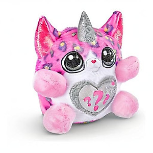 Rainbocorns Kittycorn Surprise Series 1 (Bengal Cat) by ZURU, Collectible Plush Stuffed Animal, Surprise Egg, Sticker Pack, Jelly Slime Poop, Ages 3+ for Girls, Children