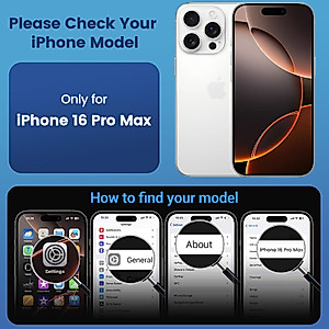 Temdan for iPhone 16 Pro Max Case Clear, [Compatible with Magsafe][Anti-Yellowing][Military-Grade Protection] Shockproof Slim Magnetic Phone Sleeve Case for iPhone 16 Pro Max, Transparent
