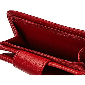 Timberland womens Leather RFID Small Indexer Wallet Billfold, Red, One Size US