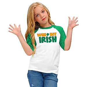 Toddler Boys St. Patrick's Day Funny We Bit Irish Raglan Sleeve Tee Irish Cute Shirt for Toddler Girls 1-2 Years 2XS