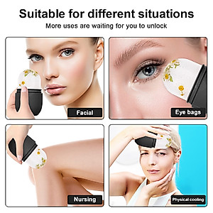 Ice Roller for Face and Eye, Silicone Ice Mold Face Massage, Facial Beauty Ice Roller Skin Care Tools, Face Ice Roller Skin Care Kit,Remove Fine Lines,Shrink Pores