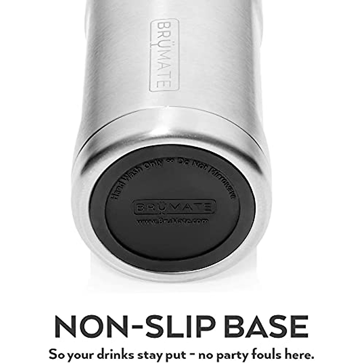 BrüMate Hopsulator Juggernaut Can Cooler Insulated for 24oz  / 25oz Cans | Can Coozie Insulated Stainless Steel Drink Holder for Beer, Tea, and Energy Drinks (Matte Gray)
