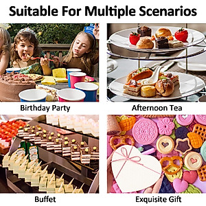 LIOUCBD 5PCS Cake Ring Mold Set, Stainless Steel Round Dessert Mousse Mold, 5 Shaped Cake Cutters with Pusher and Lifter Baking Rings for Making Salads Cakes Cookie Tiramisu Sandwiches