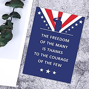 Thank You for Your Service Card Veterans Day Gift Bulk Veteran Gifts for Coast Guard Military Retirement Gifts Appreciation Thank You Card for Army Marines Navy BCT AIT Christmas Thanksgiving Day Gift 1Pcs