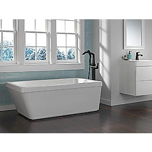 Delta Faucet Ashlyn Single Hole Bathroom Faucet, Single Handle Bathroom Faucet Matte Black, Bathroom Sink Faucet, Diamond Seal Technology, Drain Assembly, Matte Black 564-BLMPU-DST