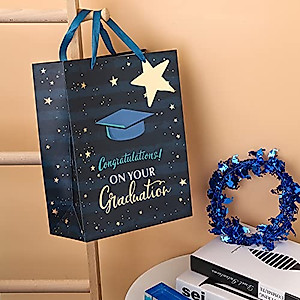 MAYPLUSS 13" Large Gift Bag with Greeting Card and Tissue Paper for Graduation