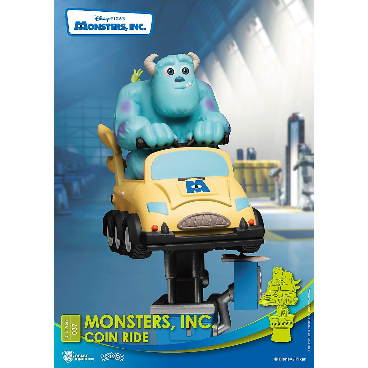 Beast Kingdom Coin Ride: Monsters Inc. DS-037 D-Stage Statue, Multicolor, 6 inches
