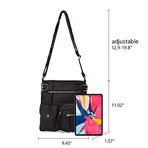 KL928 Crossbody Purses for Women Shoulder Bag (Black-2)