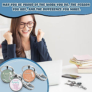 Roowest 20 Pcs Thank You Keychains Inspirational Key Chains for Women May You Be Proud Appreciation Gifts Motivational Keychains Key Ring Bulk for Gifts Team Medical Assistant Nurses Coworker