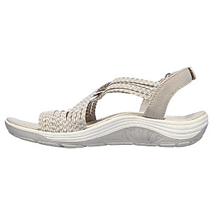 Skechers womens Sporty Sport Sandal, Natural, 7 US