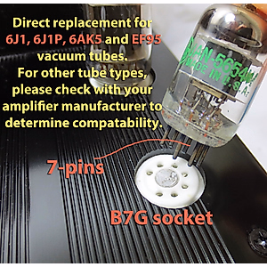 Riverstone Audio - Tested/Matched Pair (2 Tubes) 7-Pin JAN 5654W Fully-Tested Vacuum Tubes - Upgrade for 6AK5 / 6J1 / 6J1P / EF95 - JAN 5654W Platinum Grade Pair