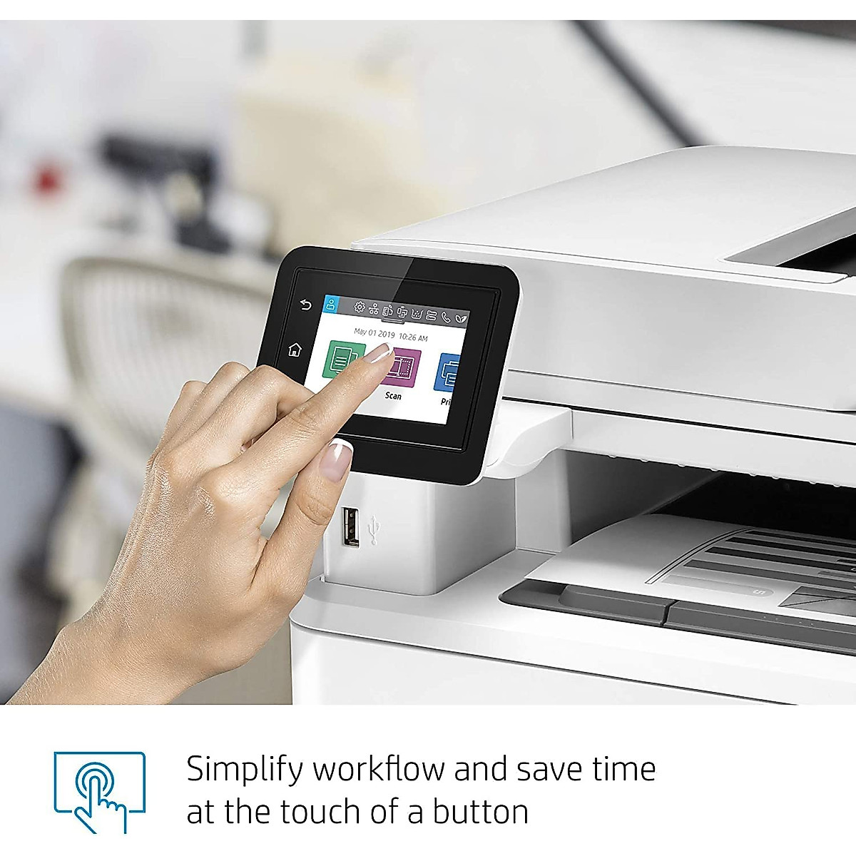 HP Laserjet Pro MFP M428fdw All-in-One Wireless Monochrome Laser Printer for Home Business Office, White - Print Scan Copy Fax - 40 ppm, 50-Sheet ADF, 1200 x 1200 dpi, Auto Duplex Printing, Ethernet