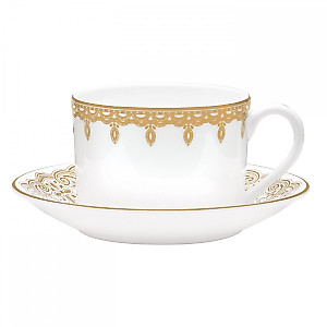 WATERFORD Lismore Lace Gold Teacup & saucer