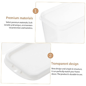 Zerodeko 6 Pcs transparent noodle box fridge food storage jar dry sandwich bread keeper spaghetti noodles pasta pantry bin pasta jar pasta noodle holder spaghetti keeper food grade Italy