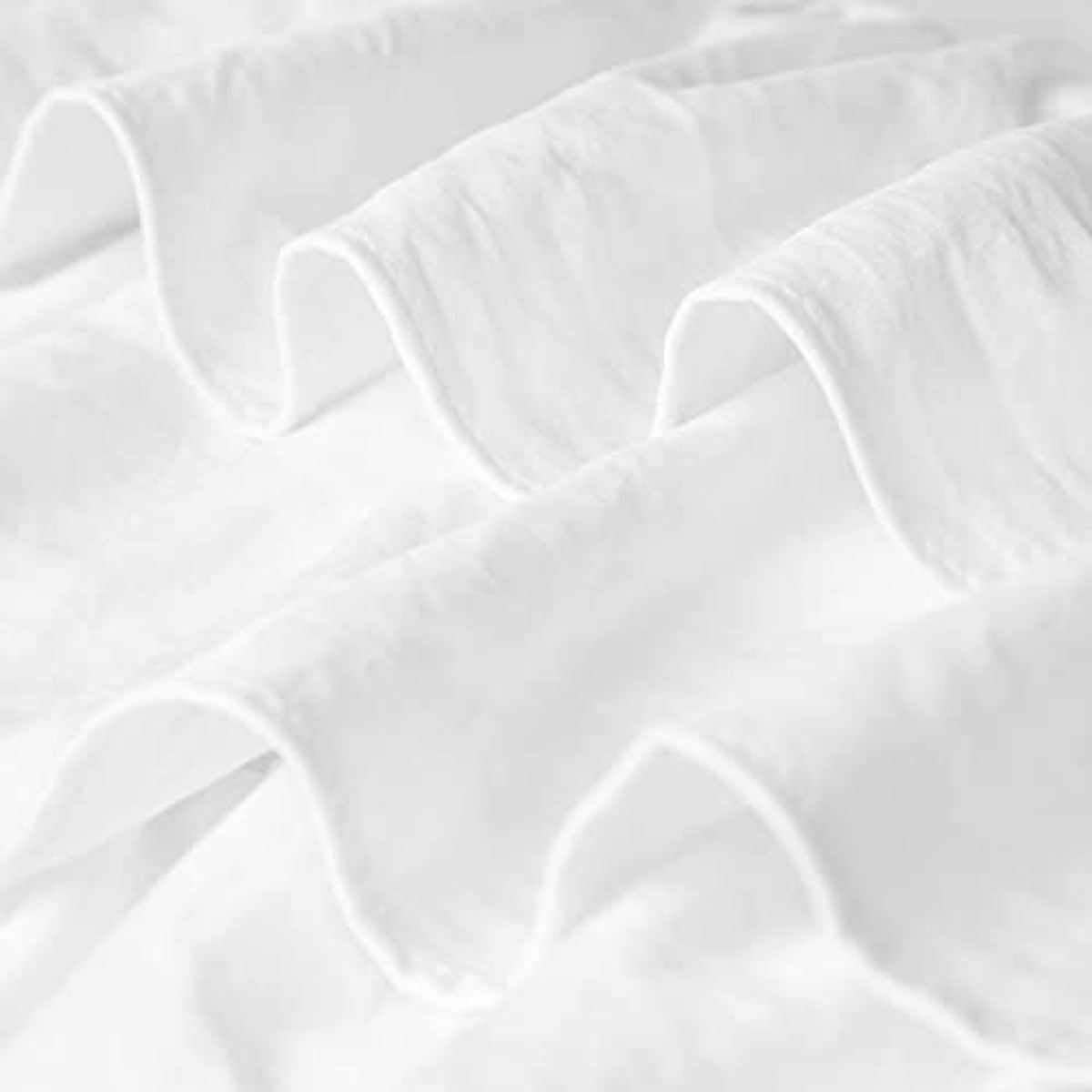 3 Tiered Ruffled Crib Skirt Baby Girl Nursery Bedding Dust Ruffle (3 Tiered White)…