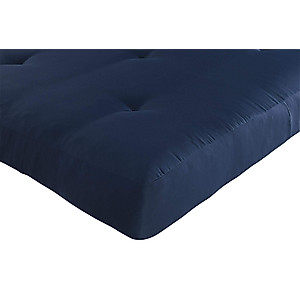 DHP 6" Microfiber Futon Mattress Sofa Bed, Full, Blue