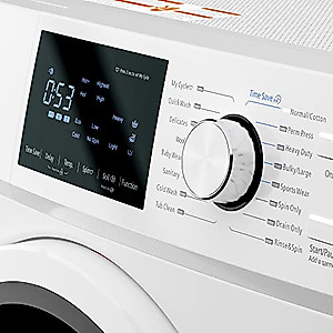 KoolMore FLW-3CWH 24" Front Load Machine, 2.7 Cu. Ft, Space Saving Unit with 20-Minute Quick, 12 Washing Cycles, Quiet Inverter Motor [120V], Medium, White