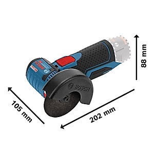 Bosch Professional 12V System GWS 12V-76 cordless angle grinder (three cutting discs, disc diameter: 76 mm, excluding batteries and charger, in carton)