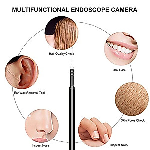 iFCOW Earwax Removal Endoscope, Ear Wax Cleaning Tool with Clear Visual Camera