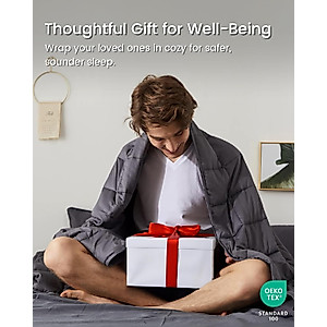 ZonLi Weighted Blanket (60''x80'', 20lbs, Queen Size Dark Grey), Weighted Blankets for Adults and Kids, High Breathability Heavy Blanket, Soft Material with Premium Glass Beads