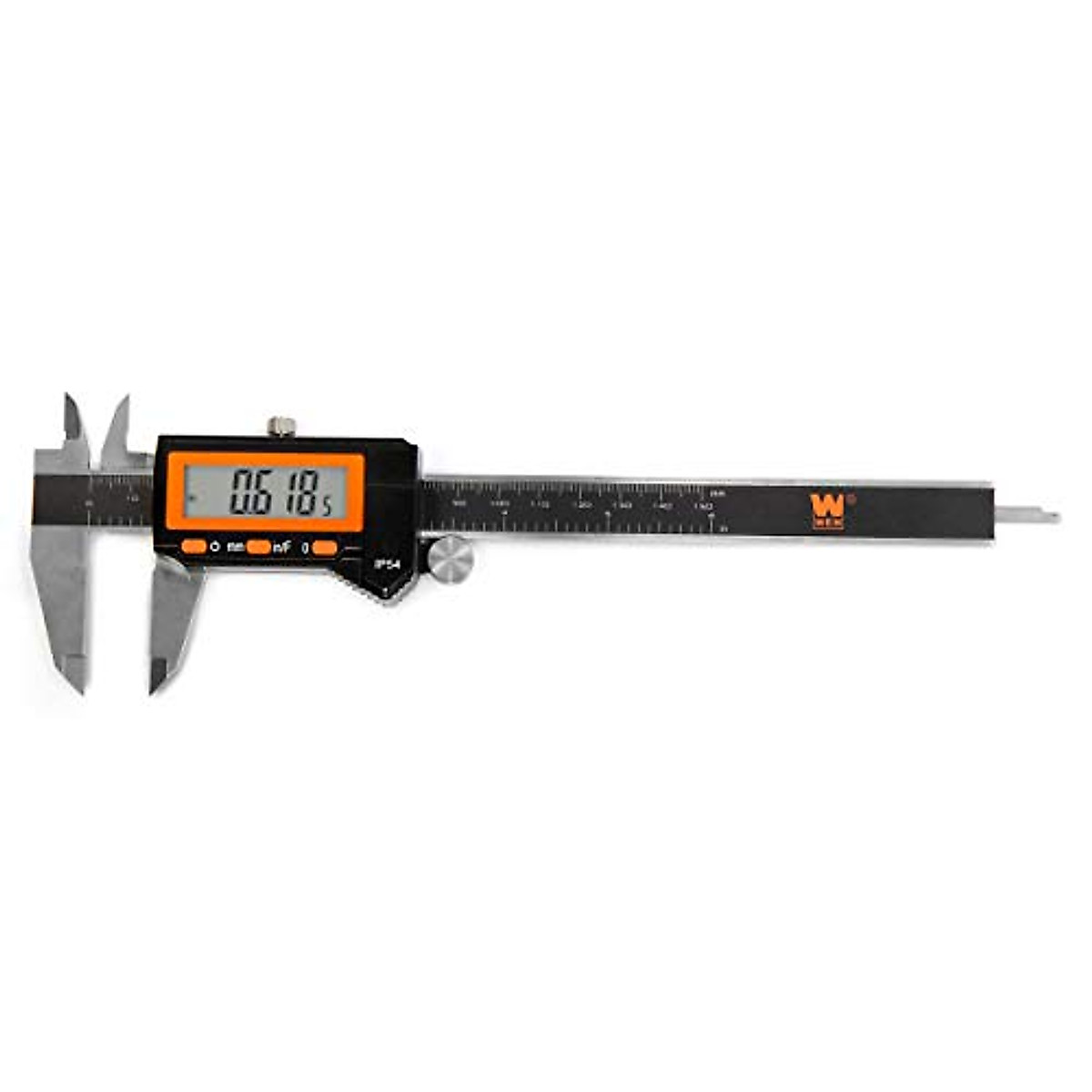 WEN 10764 Electronic 6.1" Stainless Steel Water-Resistant Digital Caliper with LCD Readout & Storage Case, IP54 Rated