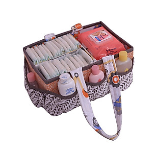 Bacati Construction Multicolor Boys Cotton Nursery Storage Caddy