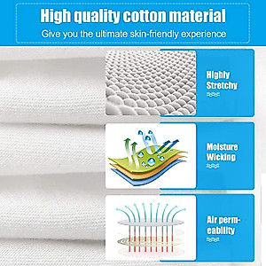 White Gloves, 7 Pairs Thicken Cotton Gloves, Moisturizing Gloves Overnight, One Size Fit White Gloves Women and Men, Washable Cotton Gloves Eczema Gloves, White Cotton Gloves for Dry Hands