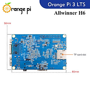 Orange Pi 3 LTS 2GB LPDDR3 Allwinner H6 Flash 4-Core 64 Bit with 8GB eMMC Flash Single Board Computer, Support Dual-Band WiFi and Bluetooth 5.0 Development Board (Pi 3 LTS+Case+Heat Sink+Power Supply)