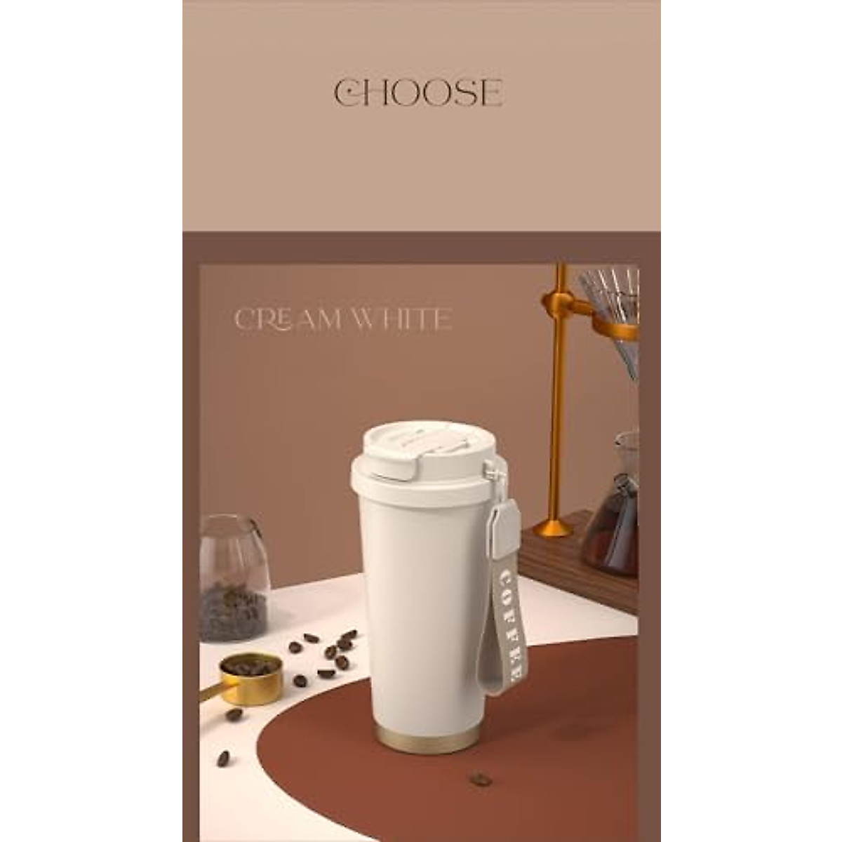 Stay Cool and Stylish with our Stainless Steel Iced Coffee Cup - 17.9oz, Red -Ceramic Inner Lining Includes Lid and Straw!