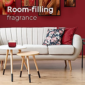 Glade Candle Apple Cinnamon, Fragrance Candle Infused with Essential Oils, Air Freshener Candle, 3-Wick Candle, 6.8 Oz, 3 Count