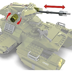 MEGA Halo Toy Building Sets, UNSC Scorpion Clash Tank with 993 Pieces, 5 Micro Action Figures and Display Stands, for Collectors