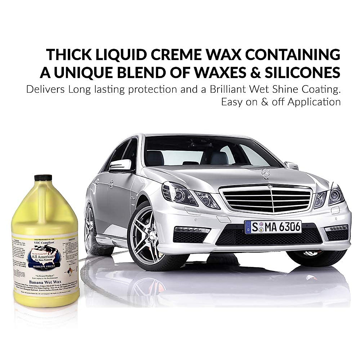 All American Car Care Products Banana Wax - Premium Synthetic Long Lasting Automotive Wax (1 Gallon)